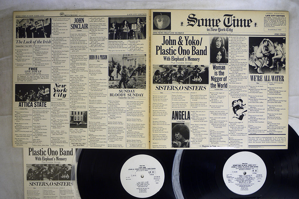 プロモ ジャンク JOHN & YOKO PLASTIC ONO BAND/SOMETIME IN NEW YORK CITY/APPLE ...