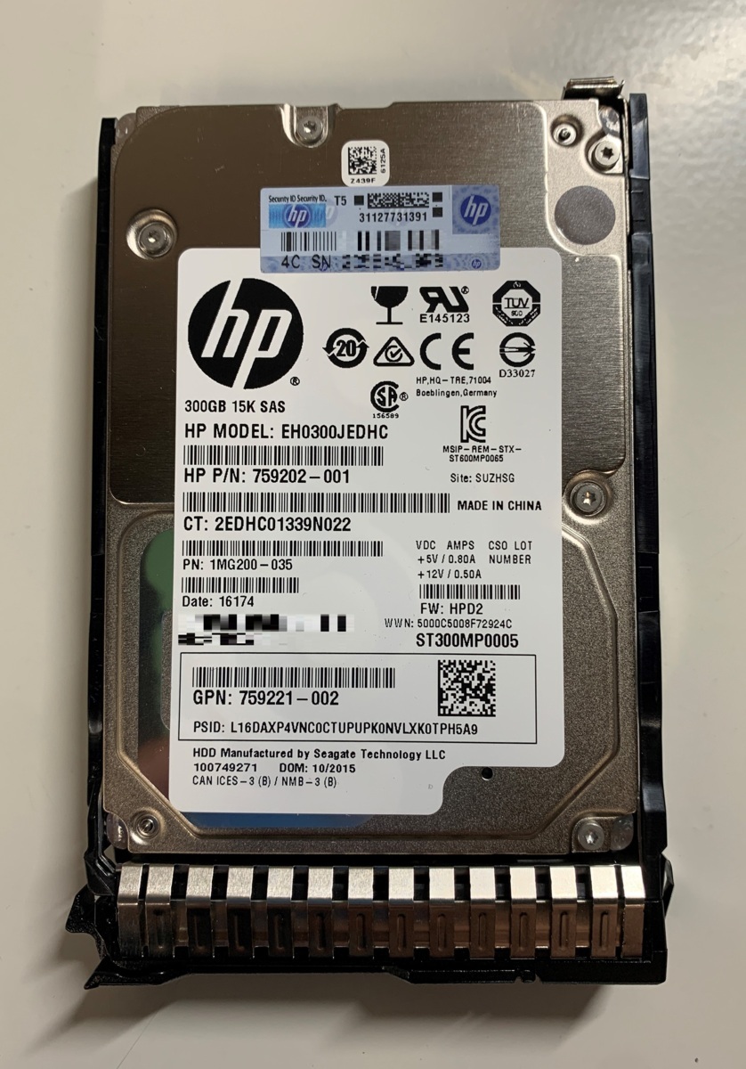 HP 2.5インチ 15K SAS HDD 300GB ST300MP0005 マウンタ付き(その他)｜売買されたオークション情報、yahoo ...