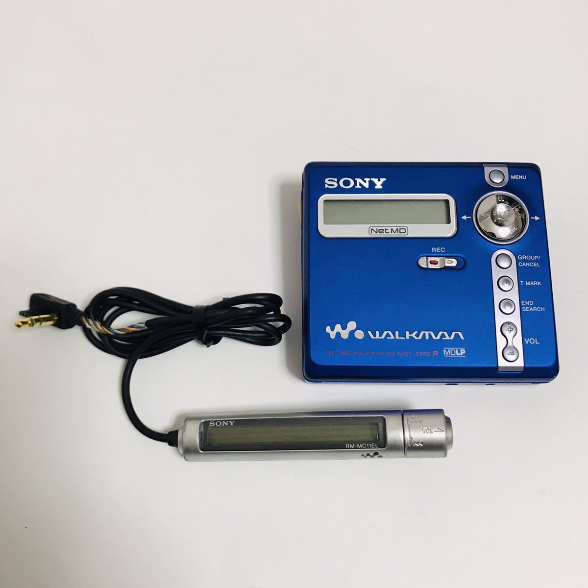SONY ソニー PORTABLE MD PLAYER MDLP NET MD WALKMAN MZ-N707 ウォークマン ブルー レア ...