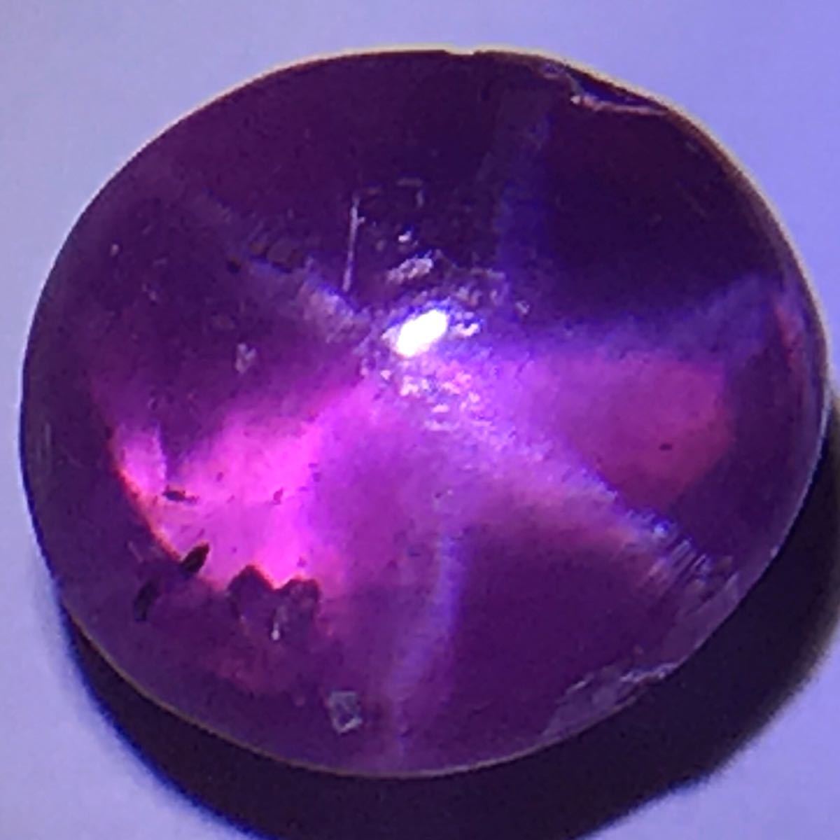 天然パープルスターサファイア 1.494ct 6.01×5.41mm ソーティング付 ルース 裸石 コランダム star sapphire 宝石 ジュエリー jewerly(サファイア)｜売買 ...
