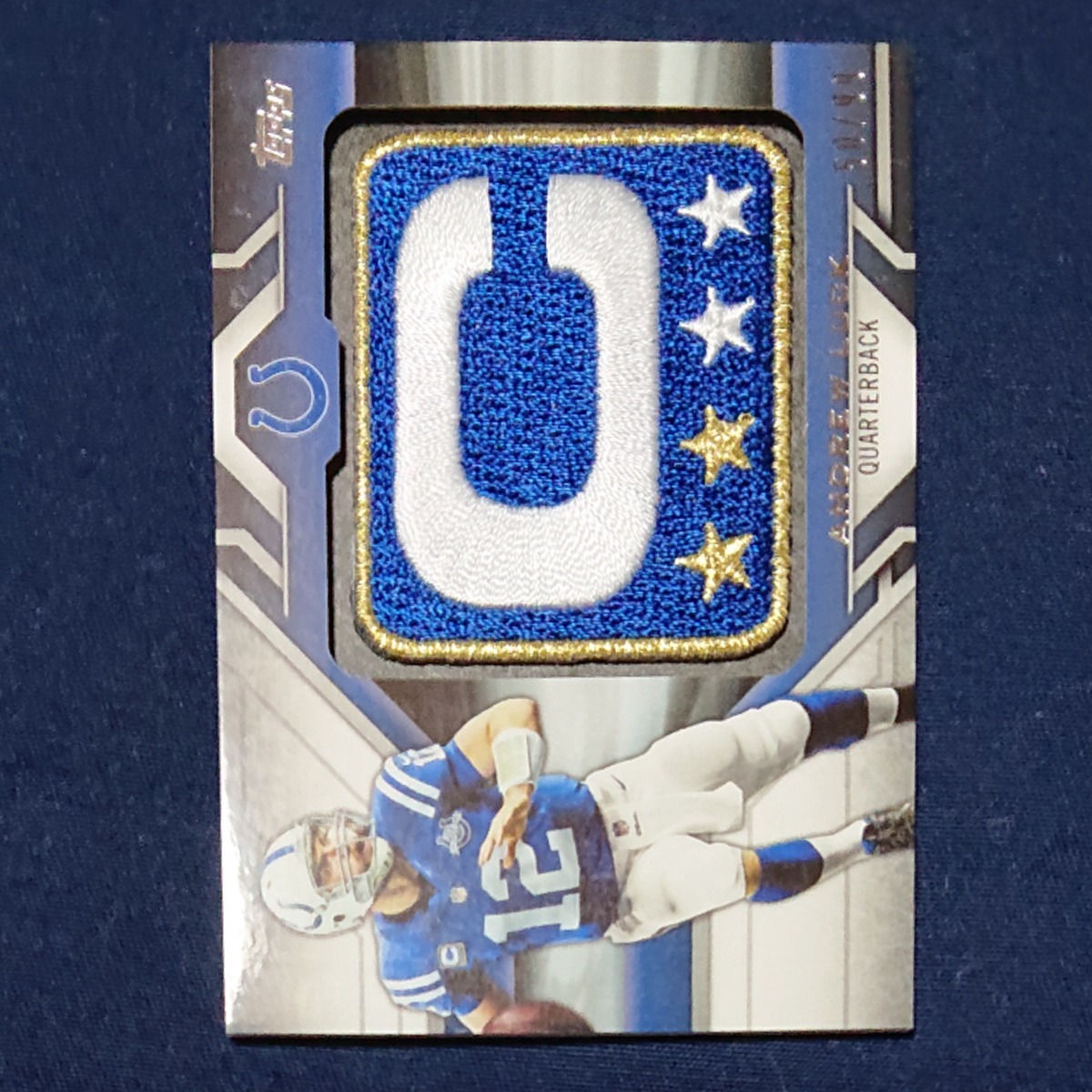 50/99 Andrew Luck 2014 Topps Football Commemorative NFL Captain's Patch ...