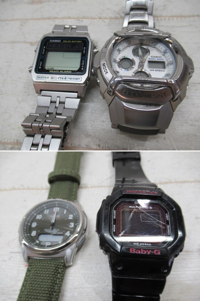 4本セット CASIO DW-2000 腕時計 G501-D G-SHOCK WVA-M630 Wave Ceptor BGD-5000 ...