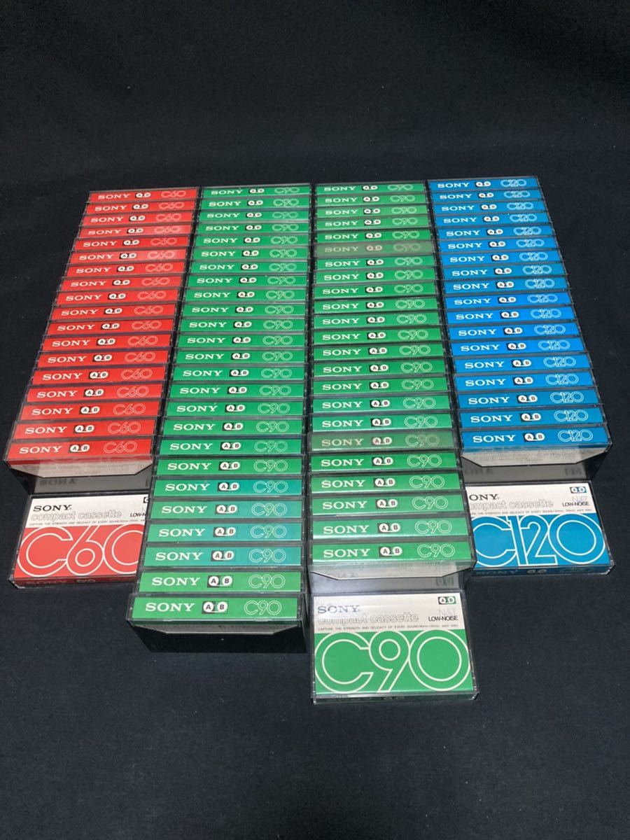 当時物 SONY ソニー LOW-NOISE コンパクトカセット compact cassette C60 C90 C120 録音品 まとめて ...