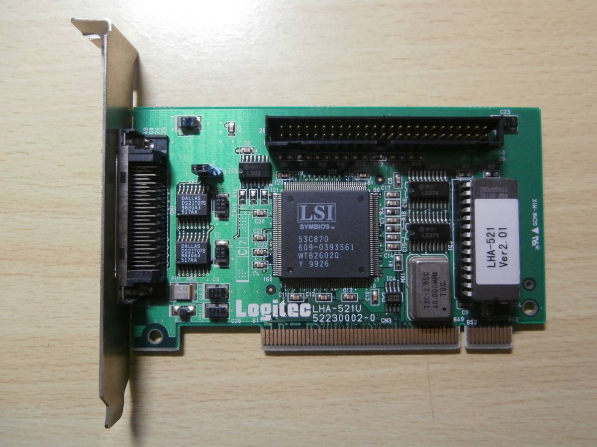 PCI SCSIカード Logitec LHA-521UA LSI SYMBIOS 53C870(PC/AT互換機用)｜売買されたオークション ...