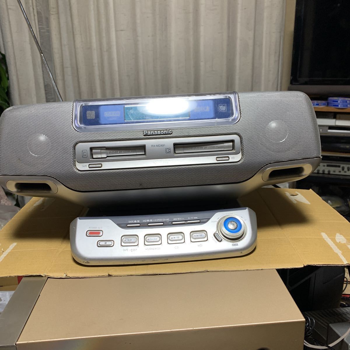 Panasonic RX-MD X81 CD MD FM AM OK カセットは装填し音は微かに出るもののダメ(ラジカセ)｜売買された ...