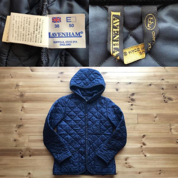 LAVENHAM CRAYDON キルティング フード ジャケット NAVY 38 英国製 ラベンハム レディース クレイドン 紺 mackintosh danton(ジャケット、上着)｜売買 ...