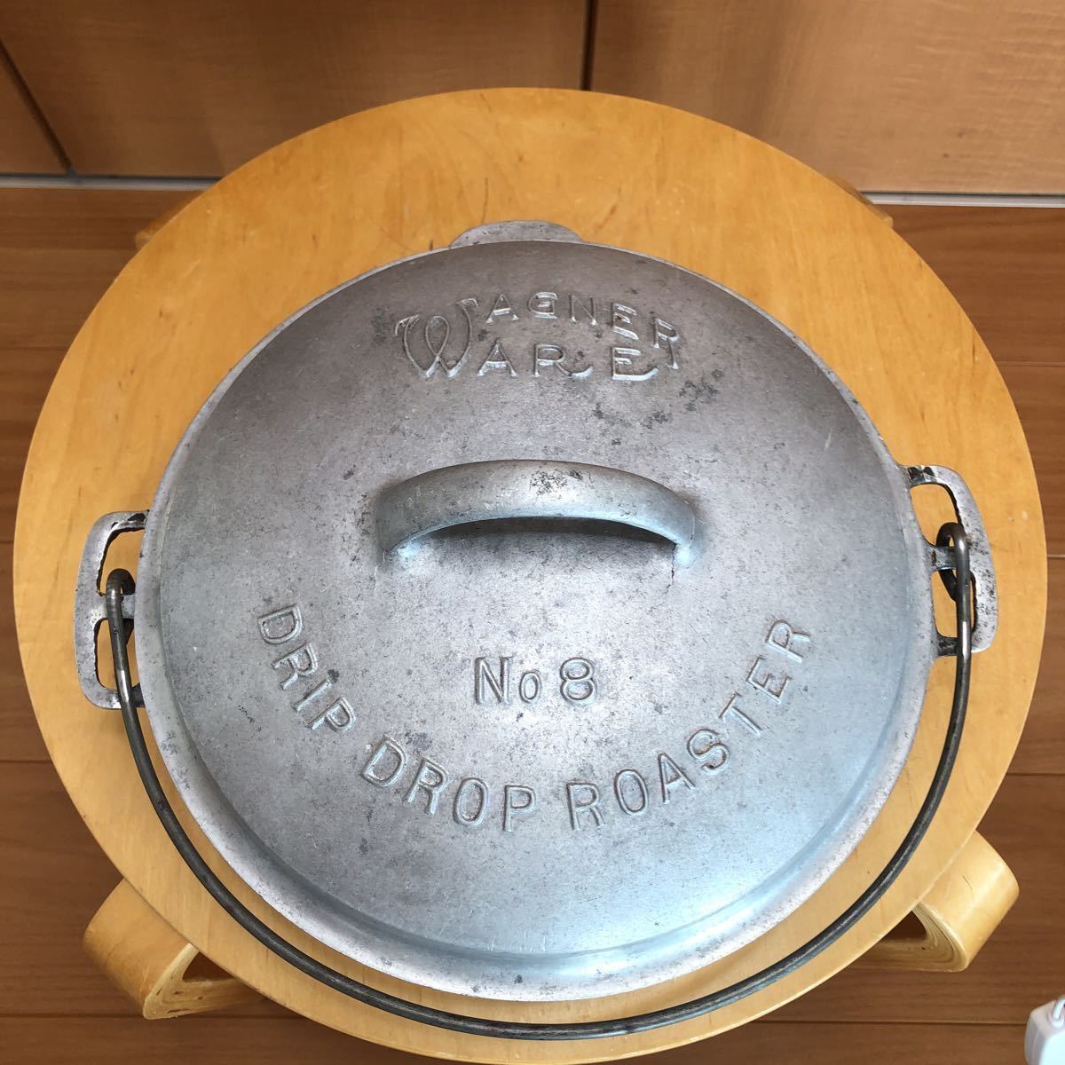 WAGNER WARE drop drip roaster no.8 アルミ鋳造 ワグナー ウェア ダッチオーブン 無水鍋 ビンテージ ...