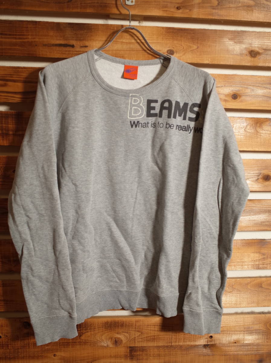 き62 BEAMS ビームス プリント スウェット トレーナー M グレー 灰(トレーナー)｜売買されたオークション情報、yahooの商品情報をアーカイブ公開 - オークファン（aucfan.com）