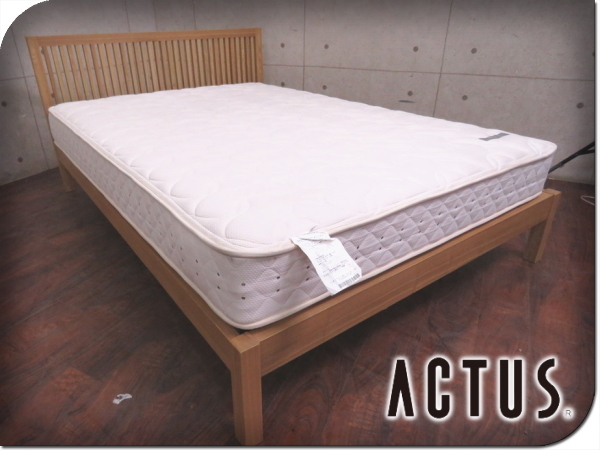 ACTUS/アクタス 高級 MIMOSA BED Dドリーミー 967 ポケットコイル オーク材 北欧スタイル ダブルベッド 18万 sww2123y(マットレス付き)｜売買されたオークション ...