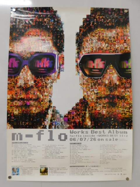 内279 m-flo ポスター Works Best Album m-flo inside -WORKS BEST II- 2007年 非売品 B2ポスター 告知 宣伝 店頭 販促品 ...