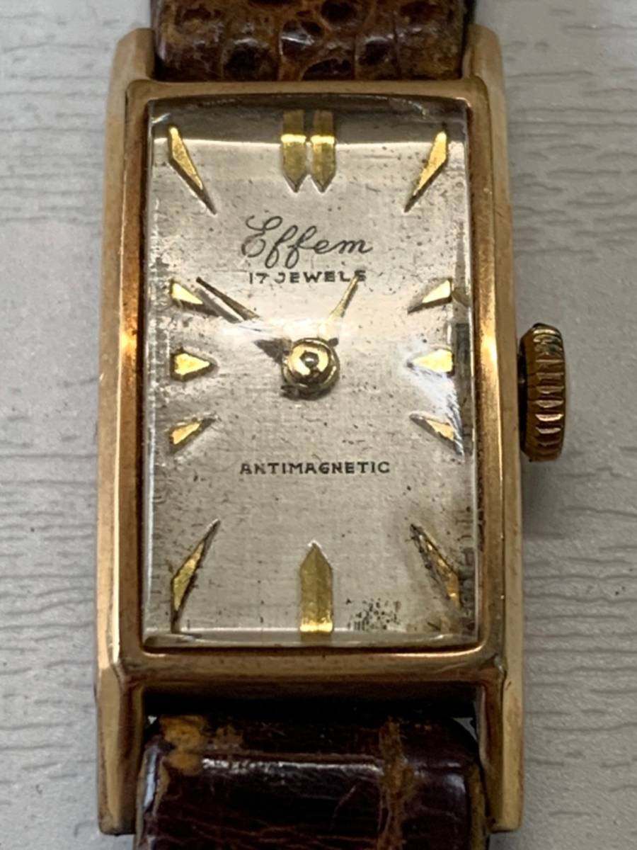 エフェム Effem K18刻印 K18 18金 金時計 手巻き レディース 腕時計 スイス製 23058(アナログ（手巻き）)｜売買された ...