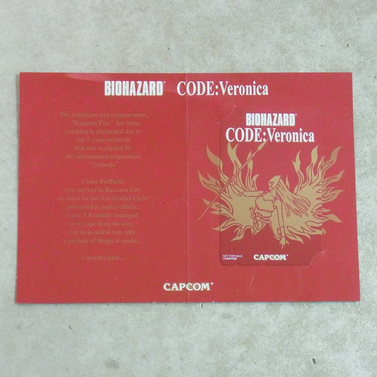 テレカ バイオハザード コードベロニカ BIOHAZARD CODE：Veronica バイオ テレホンカード カプコン CAPCOM GM；V3062(テレビゲーム)｜売買されたオークション ...