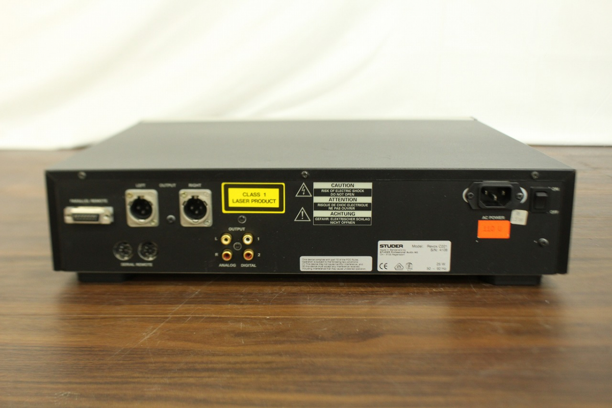 行董 STUDER プロ用CDプレーヤー REVOX C221 ルボックス ZJZ01BOG51(一般)｜売買されたオークション情報 ...