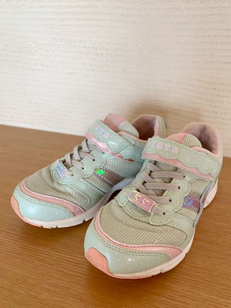 SUPER STAR /スーパースター メッシュスニーカー ミント×ピンク×シルバー moon star 20cm(20cm～)｜売買されたオークション情報、yahooの商品情報をアーカイブ ...