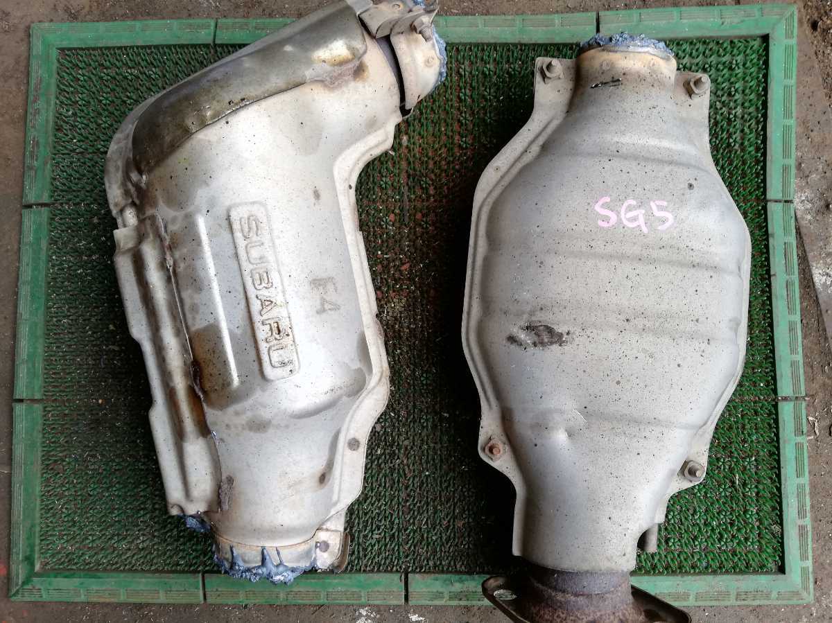 スバル F4 EJ20-T SG5 フォレスターXT ターボ 触媒 コンバーター キャタライザー 素材用 エキマニ セット(触媒、エキマニ、フロントパイプ)｜売買されたオークション情報 ...