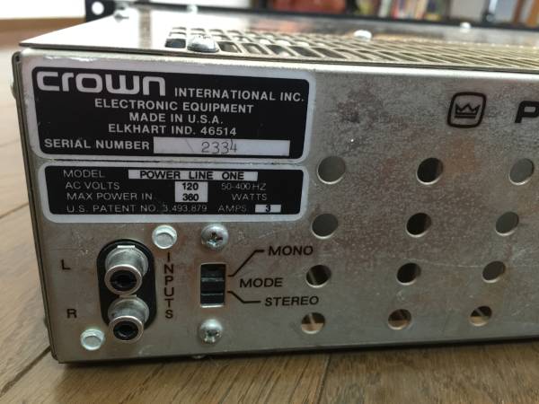 CROWN パワーアンプ PL1 Power Line One(クラウン)｜売買されたオークション情報、yahooの商品情報をアーカイブ公開 ...