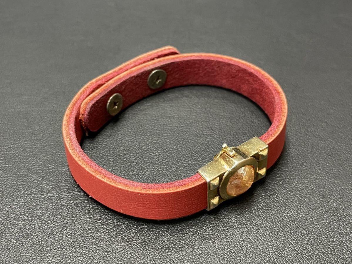 3341-2 送料140円 レザー ブレスレット 赤 22cm パワーストーン 付替え ヴィンテージ アクセサリー(クリスタル、水晶)｜売買されたオークション情報、yahooの商品情報を ...