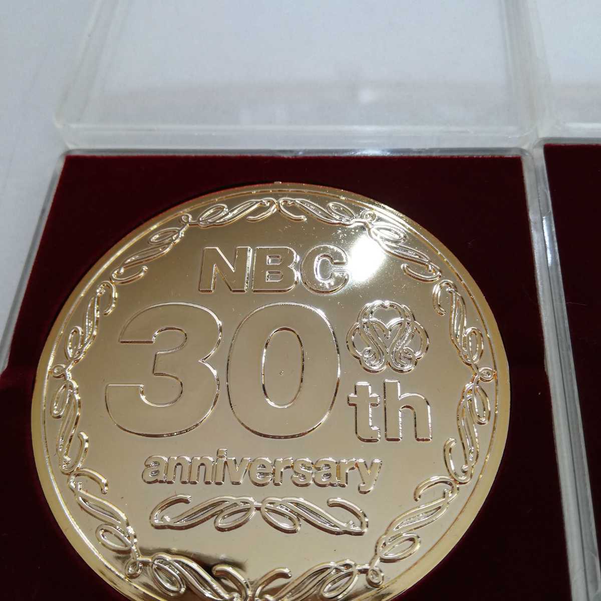 NBC 30th anniversary ゴールドメッキ 記念メダル 2枚セット メダル コレクション 雑貨 小物 非売品 ノベルティ 記念 ...
