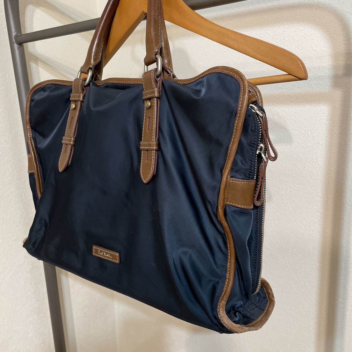 定価:3万超え ポールスミス Paul Smith 2WAY ビジネスバッグ ブリーフケース 書類 ナイロン×レザー ショルダーバッグ 色:ネイビー(かばん、バッグ)｜売買されたオークション ...