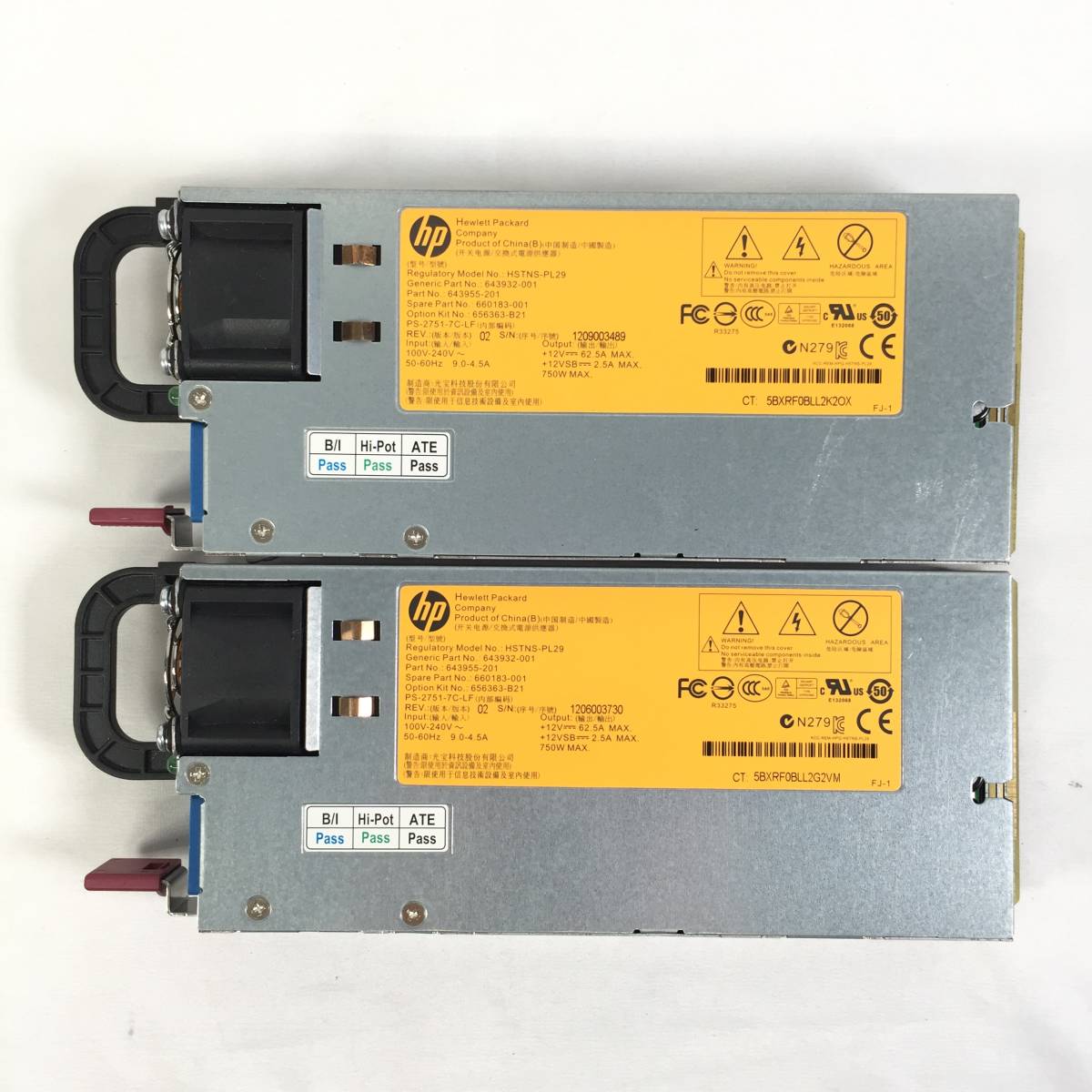K392563 HP HSTNS-PL29 750W 電源ユニット 2点 通電OK ......(750w～)｜売買されたオークション情報 ...