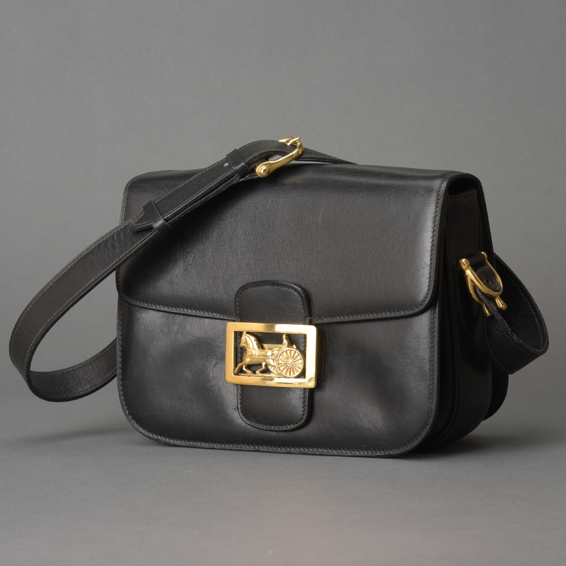 1円 激レア CELINE オールド セリーヌ 馬車金具 ショルダーバッグ オールレザー ブラック ゴールド ビンテージ 肩掛け ジャンク 鞄 M0(ショルダーバッグ)｜売買されたオークション ...