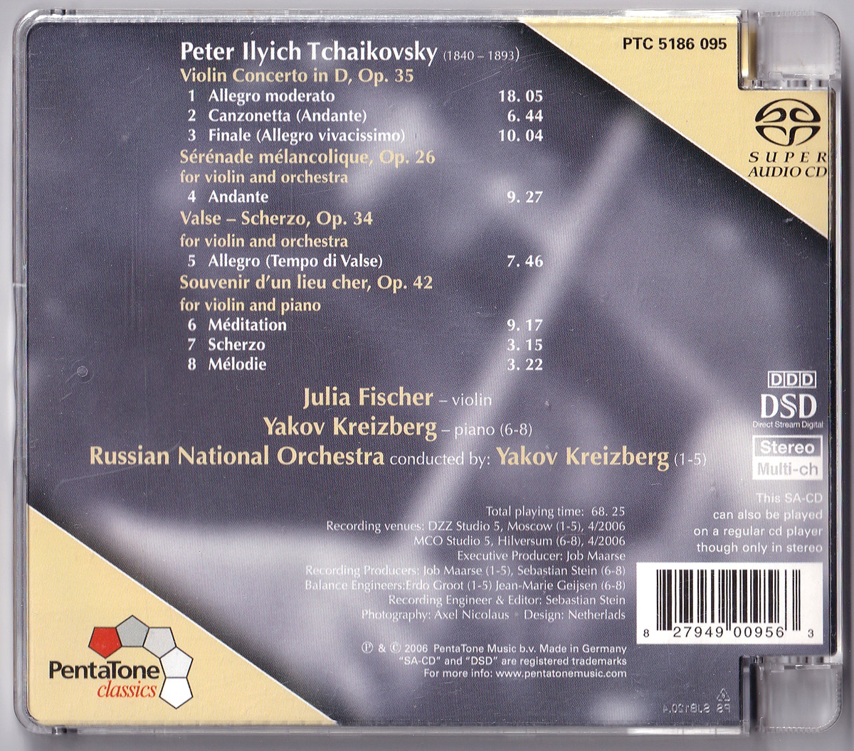 PentaTone Classics PTC 5186 095 ユリア フィッシャー ロシア ナショナル管 チャイコフスキー: ヴァイオリン協奏曲他 SACD(協奏曲)｜売買されたオークション ...