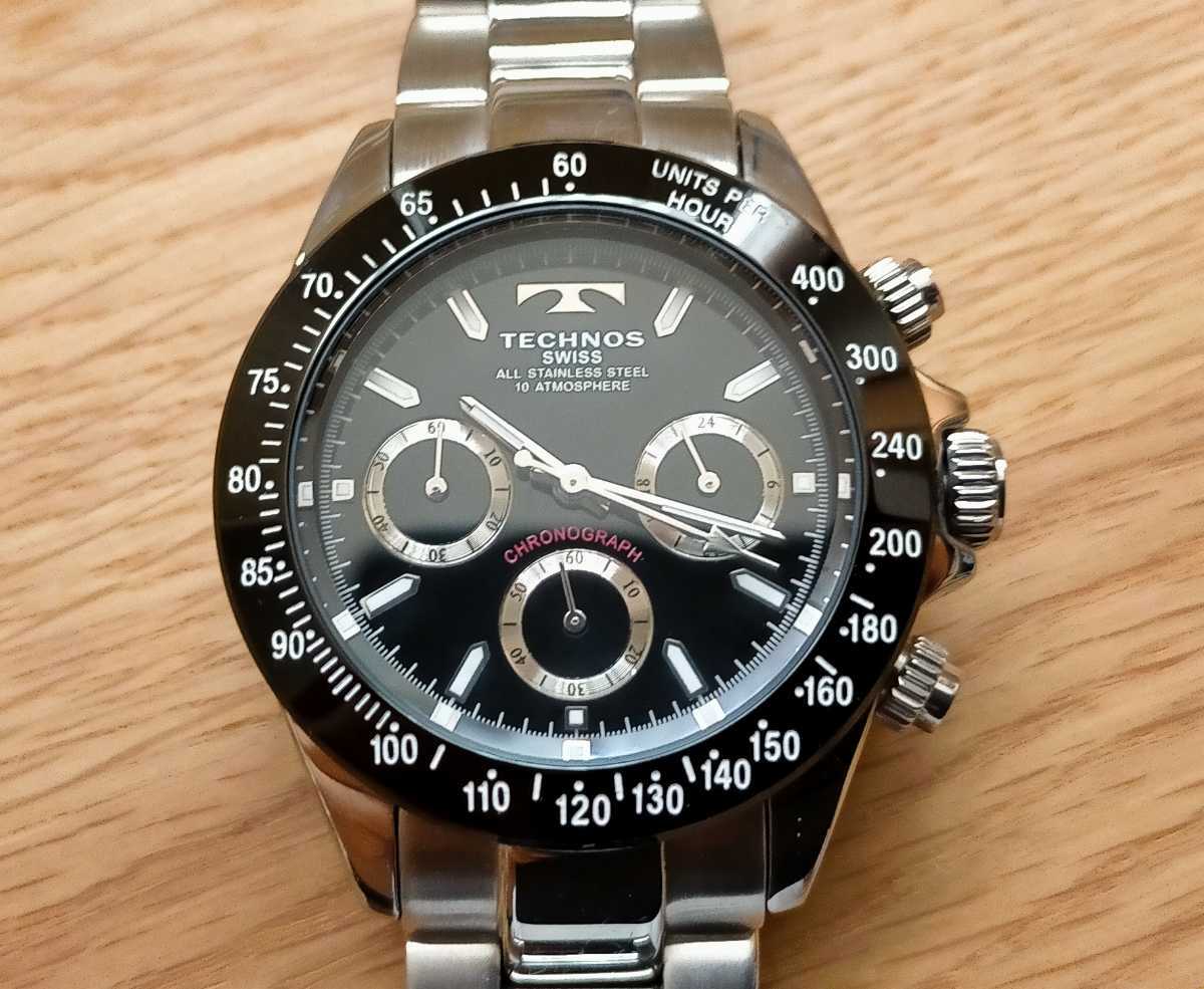 TECHNOS SWISS Chronograph 腕時計 メンズ クロノグラフ 稼働品(テクノス)｜売買されたオークション情報、yahooの ...
