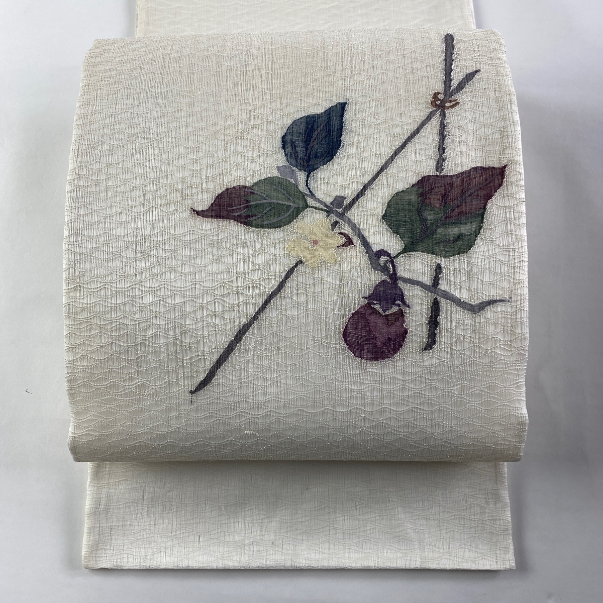 平和屋着物□夏物 太鼓柄袋帯 明綴れ 飾花文 金銀糸 逸品 km945