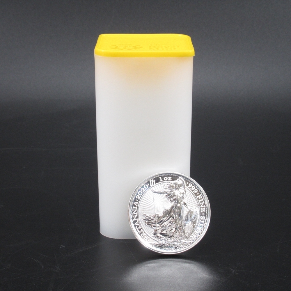 イギリス ブリタニア銀貨 1oz 2ポンド銀貨 2020年 計25枚セット (5) 純銀/銀貨/SV/英国/SILVER o106oyfu ...