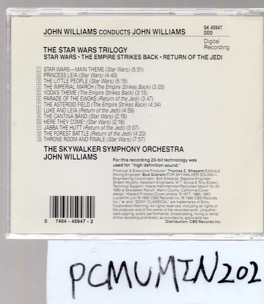 JOHN WILLIAMS CONDUCTS JOHN WILLIAMS/THE STAR WARS TRILOGY(その他)｜売買されたオークション情報、yahooの商品情報をアーカイブ公開 ...
