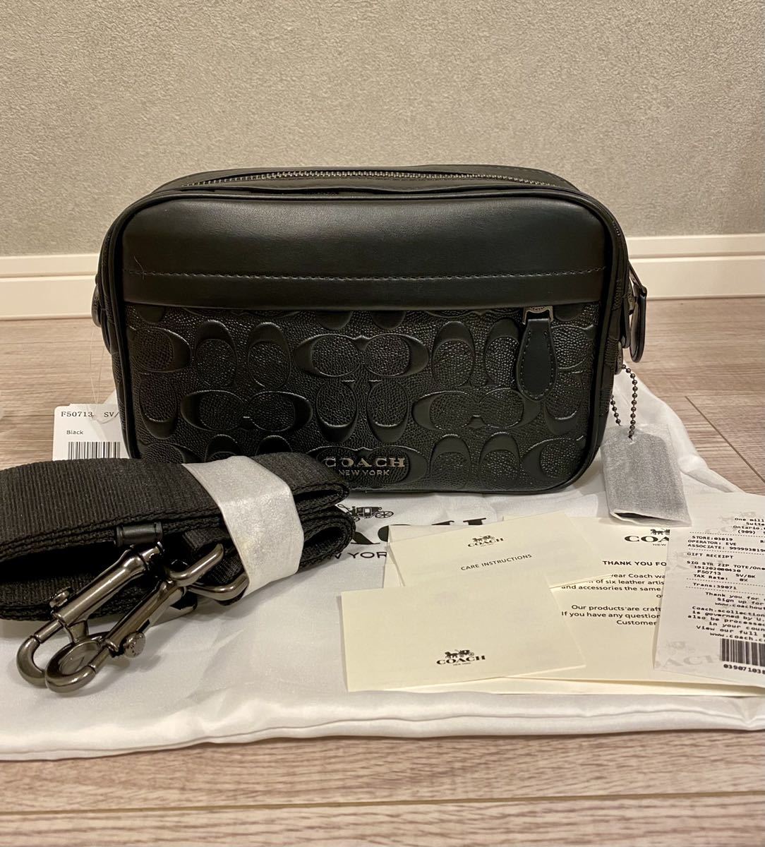 コーチ COACH ショルダーバッグ F50713 ブラック グラハム デボスド シグネチャー レザー クロスボディー(その他)｜売買された ...