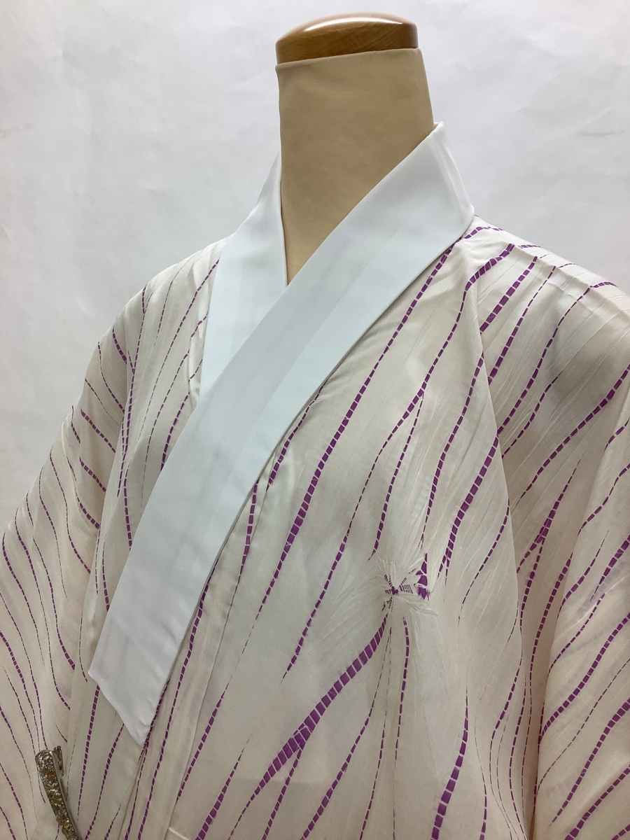 きものcocon 襦袢 胴単衣袖無双 身丈125/裄64.5/正絹/白系/しつけ付き/目安身長156センチ前後 11-30-3K-1841-p(仕立て上がり)｜売買されたオークション情報 ...