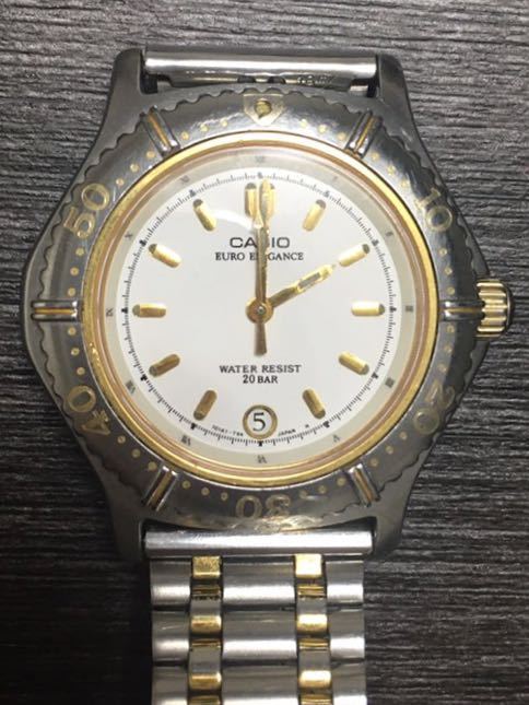 CASIO EURO ELEGANCE 腕時計 カシオ ユーロ エレガンス クオーツ WATER RESIST 20BAR MD-600 ...
