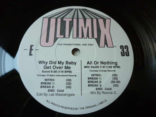 Ultimix 33 名曲満載 3枚フルセット Janet Jackson / Madonna / Strafe / Milli ...
