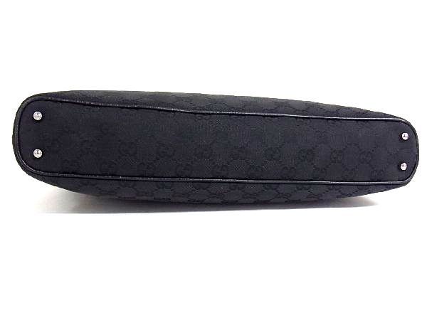 1円 GUCCI グッチ 113015 001013 GGキャンバス×レザー シルバー金具 トートバッグ ショルダー 肩掛け ブラック系 V2232uN(その他)｜売買されたオークション情報 ...
