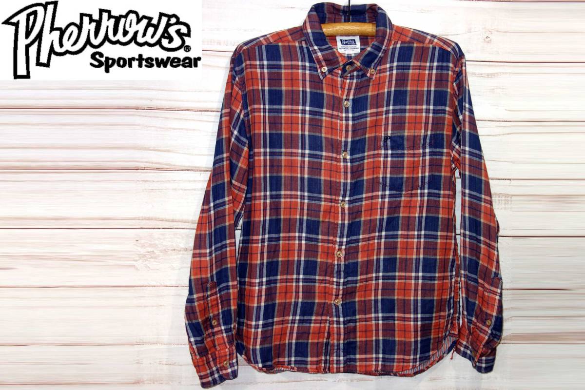 送料370円 フェローズ 長袖シャツ赤紺Lガーゼ素材/PHERROWS/買取キング(長袖シャツ)｜売買されたオークション情報、yahooの商品情報をアーカイブ公開 - オークファン ...