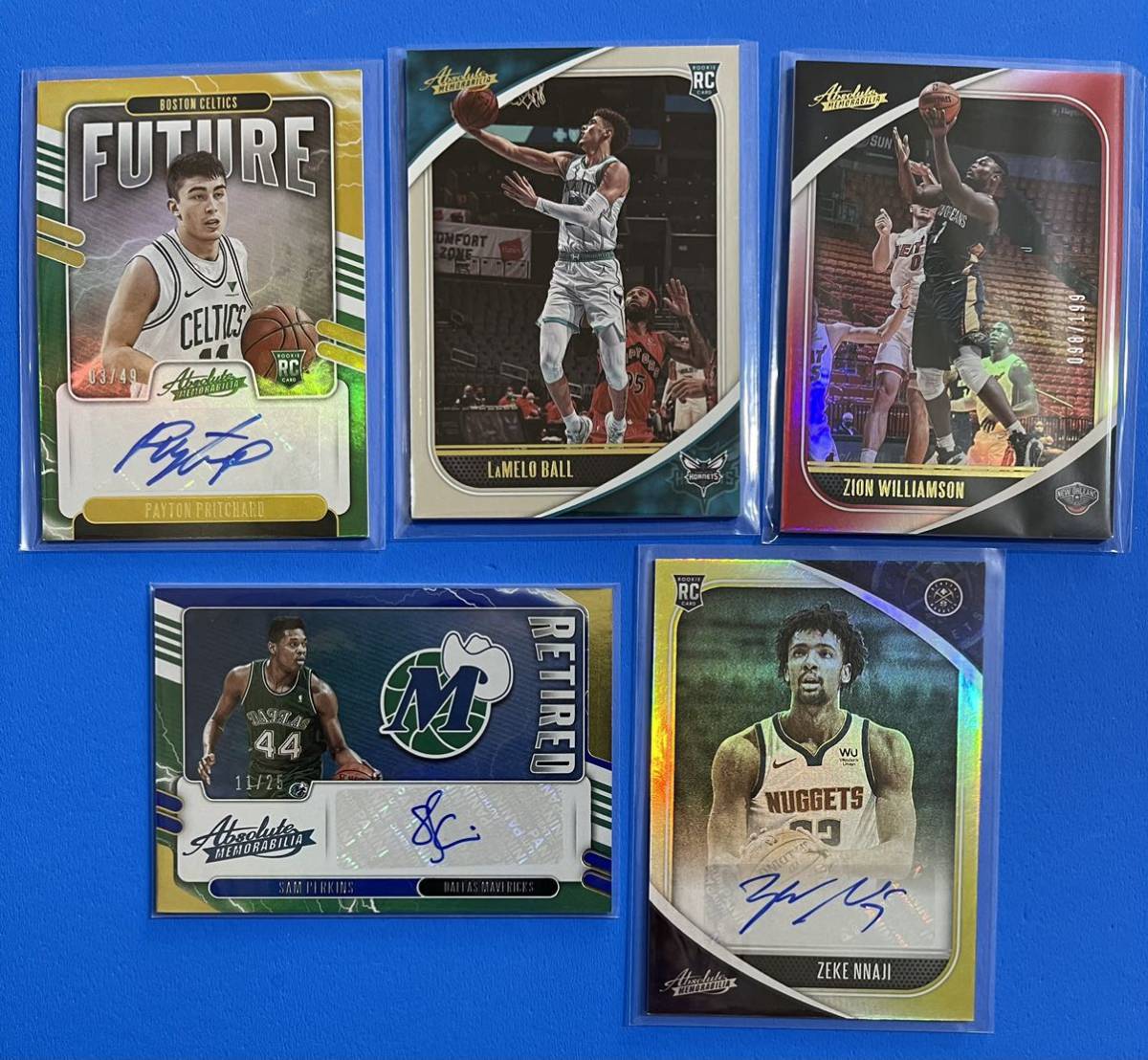 2020 absolute 5枚セット lamelo ball RC zion /199 payton pritchard zake naji ...