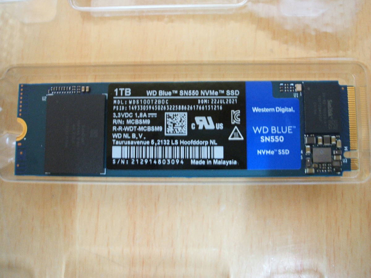 Western Digital m.2 SSD WD_BLUE_SN550 1TB 1000GB WDC_WDS100T2B0C NVMe ...