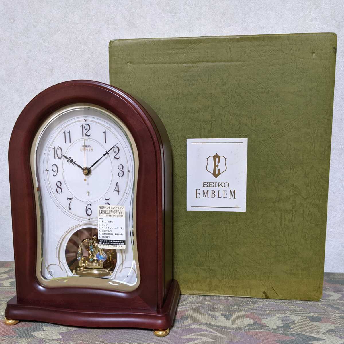 /箱あり SEIKO EMBLEM HW553H メロディ時計 置き時計 高音質Hi-Fi音源6曲搭載 品(一般)｜売買されたオークション情報 ...