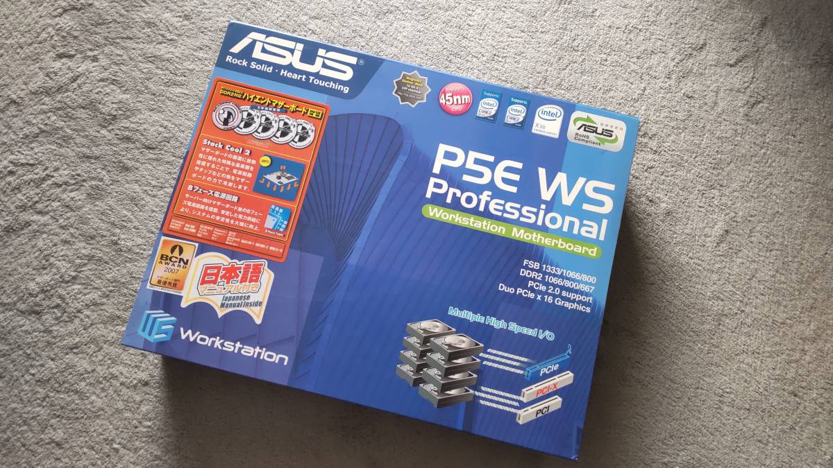 ASUS P5E WS PRO マザーボード CPU E6700 メモリー PC2-6400 8GB 4GB 2枚 セット(ASUSTeK ...