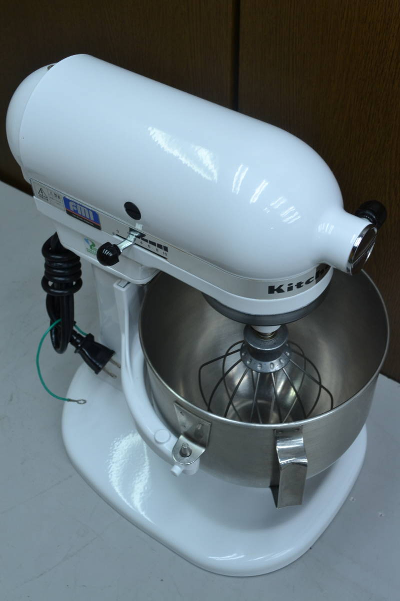 F821 FMI kitchenAid キッチンエイド KSM5WH 卓上 スタンドミキサー 100V(ミキサー)｜売買されたオークション情報 ...