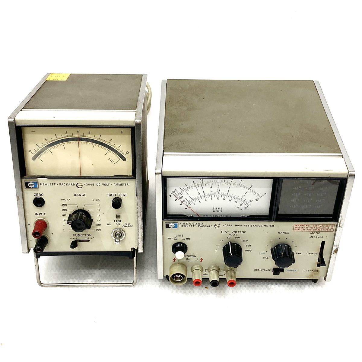 横河 HEWLETT PACKARD 4329A ハイレジスタンスメーター 4304B VOLT AMMETER セット alp川0228 ...
