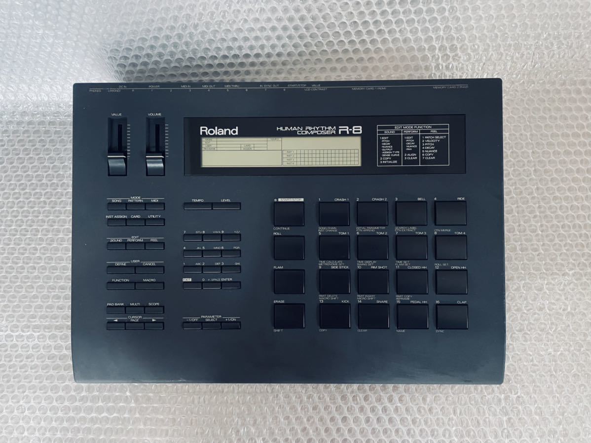 【希少】Roland R-8 Human Rhythm Composer リズムマシン AC 電源アダプター付属 DTM、DAW