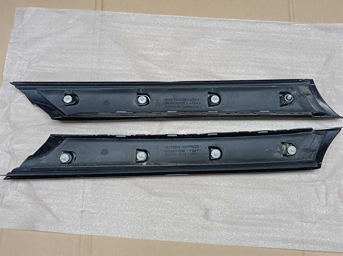 BMW MINI CLUBMAN F54 ミニ クラブマン AピラーカバーLR サイドモール左右 51137344184 ...