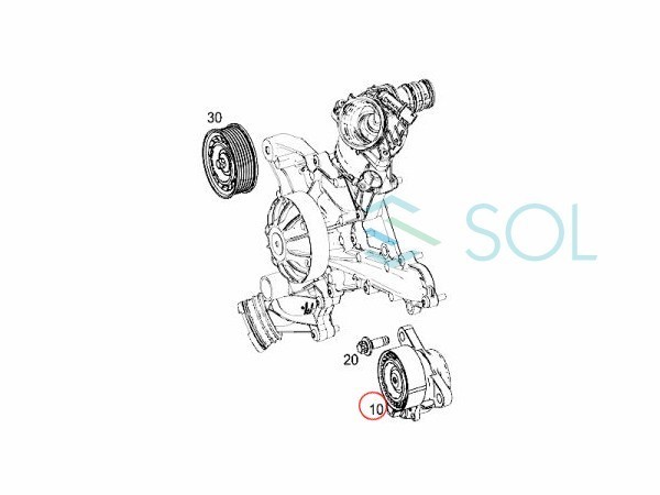 ベンツ W221 W222 R231 R172 W166 W251 X204 ベルトテンショナー S350 S400 SL350 SLK350 ...