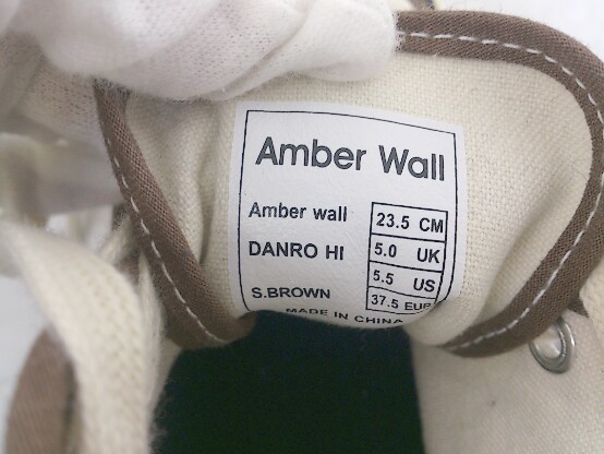 Amber Wall アンバーウォール DANRO HI ハイカット スニーカー シューズ サイズ23.5cm ブラウン レディース(23 ...