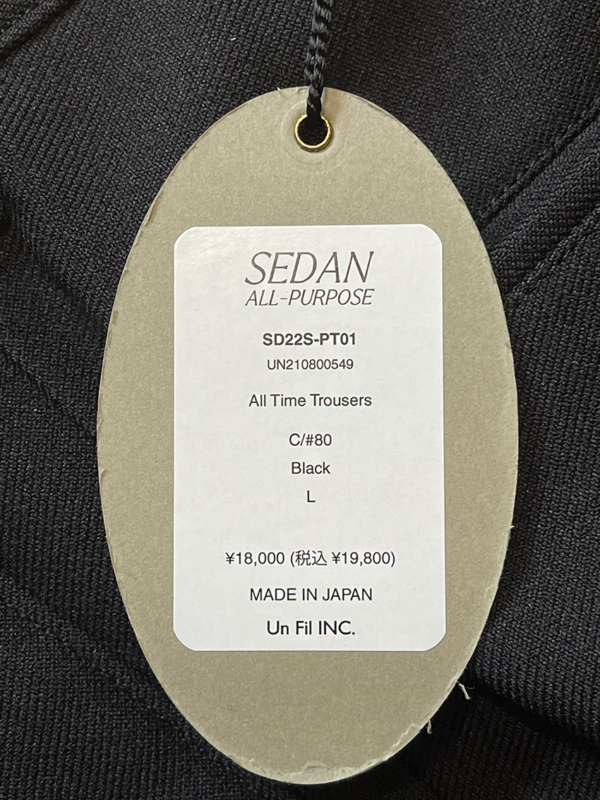 SEDAN ALL-PURPOSE セダンオールパーパス All Time Trousers 黒 L イージースラックス STRATO購入 HATSUKI YAECA maillot EEL ...