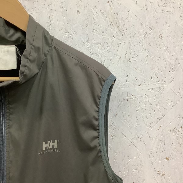 E409 HELLY HANSEN ヘリーハンセン ジップアップ ベスト 裏地メッシュ ポケット付 メンズ オールシーズン グレー(男性用 ...