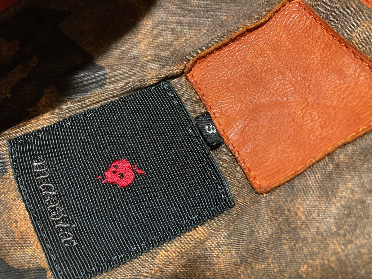 レアもの BACKLASH×MAXSIX/バックラッシュ×マックスシックス ジャパンカーフ 柿色染め襟付き レザージャケット/1498-02/Lサイズ(バックボーン)｜売買されたオークション ...