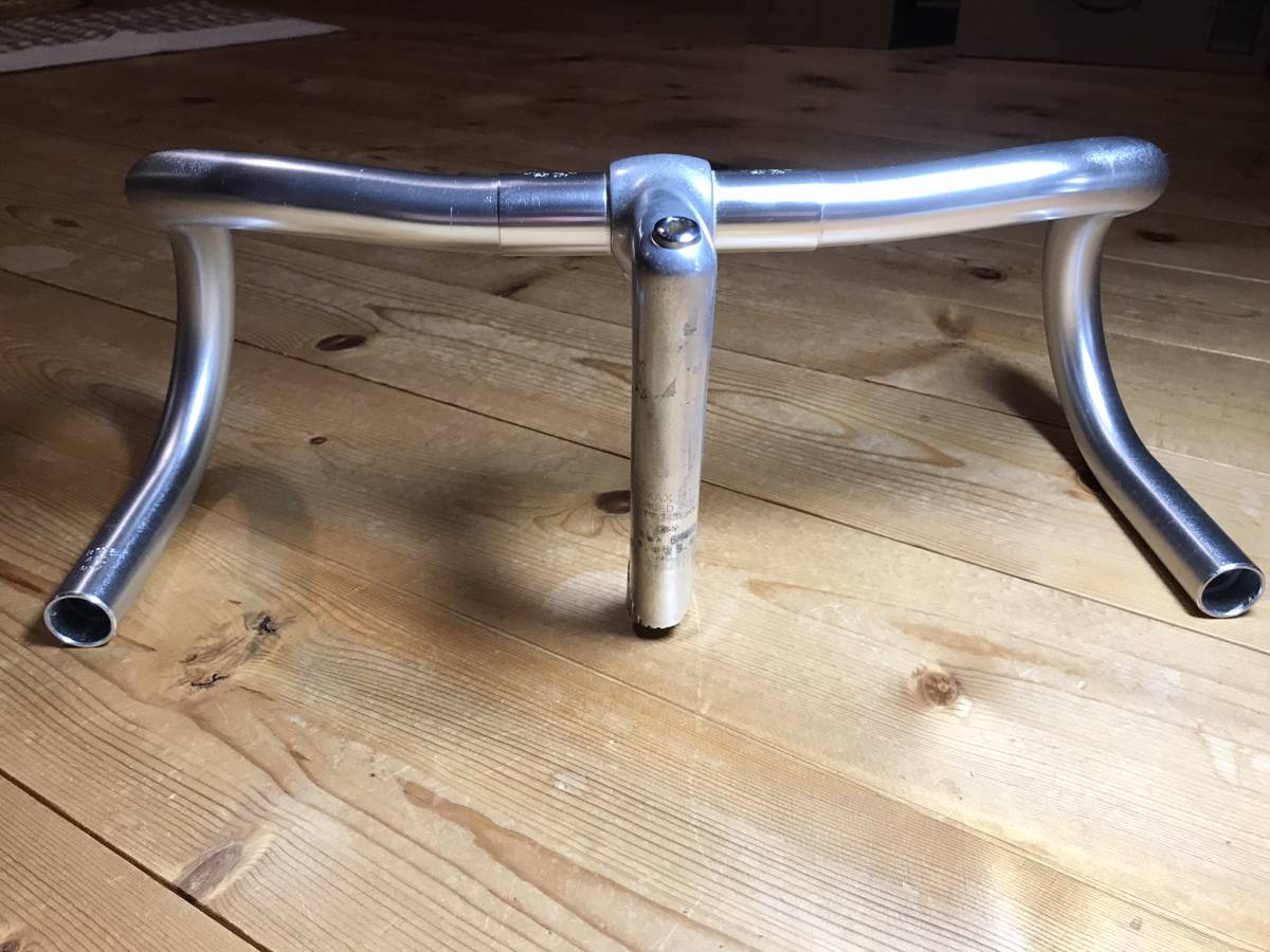 料無料 NITTO B136 ドロップハンドル 400mm と NITTO NTC-150 ステム 突き出し70mm クロモリロード ...